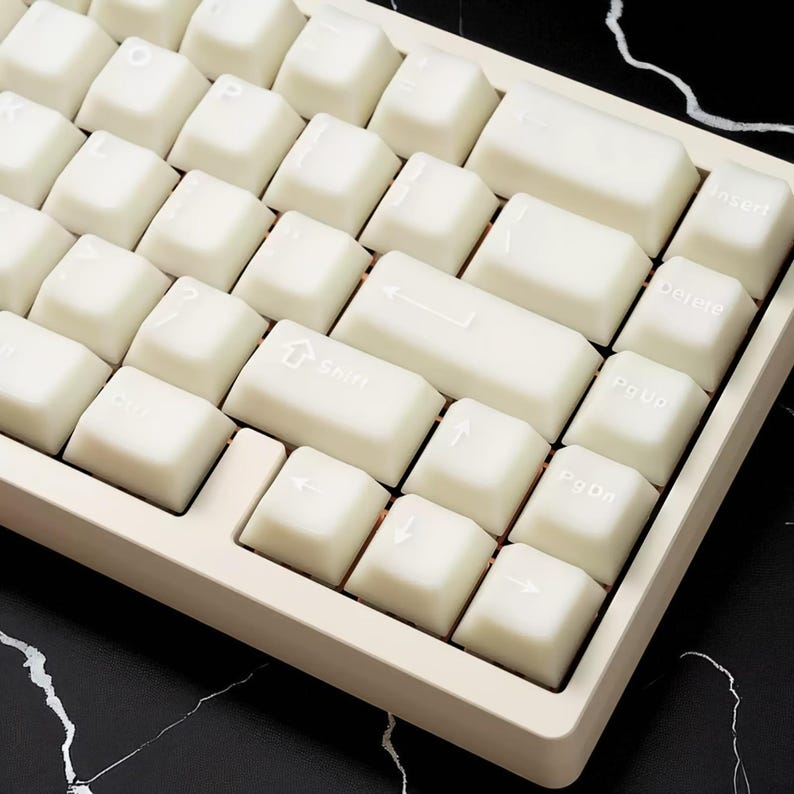 Retro Cream Keycaps Set – Custom Mechanical Keyboard Keycaps – PBT Dye ...