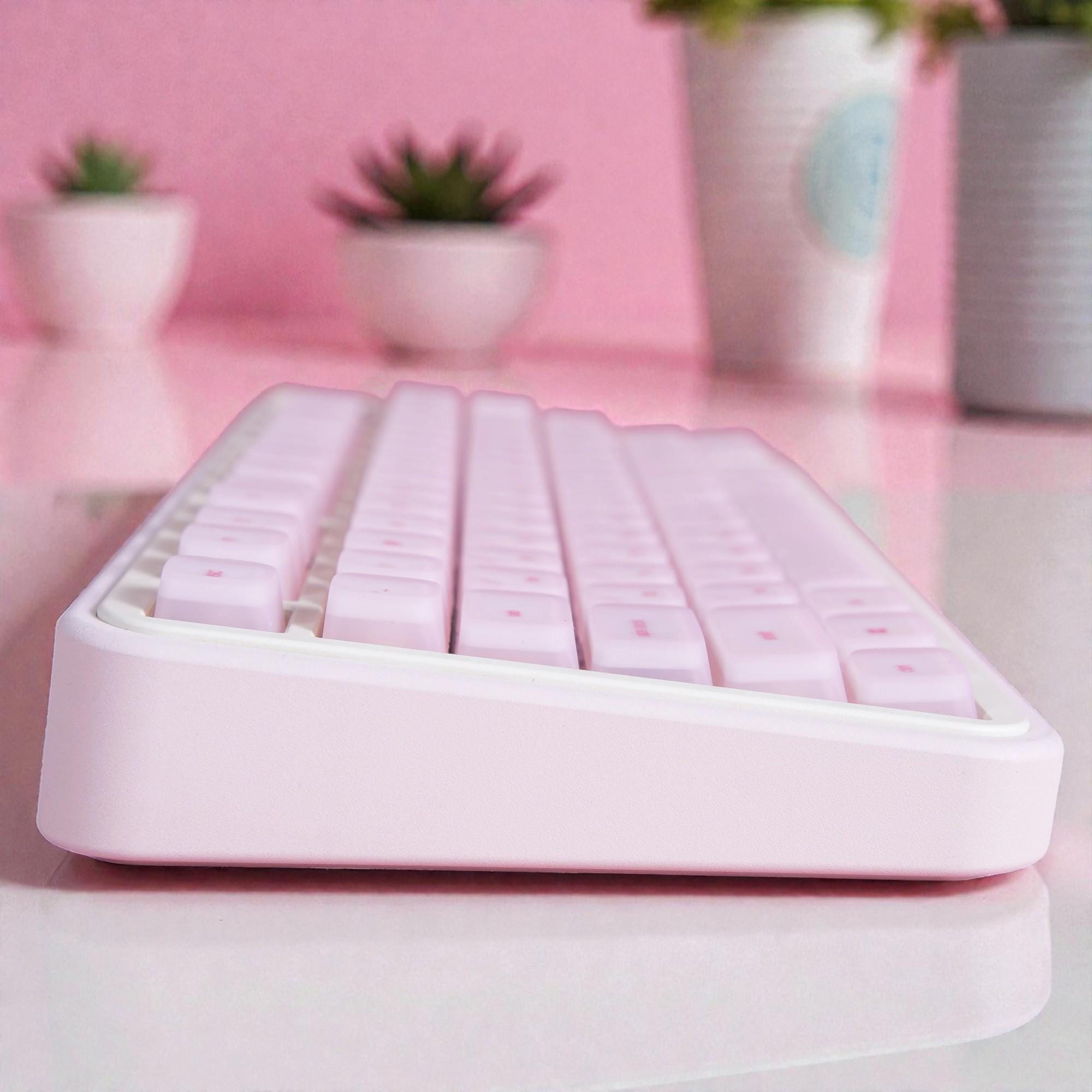 Pastel Pink Keycap Set OEM Profile – Korean Sub Legends PBT Keycaps for ...