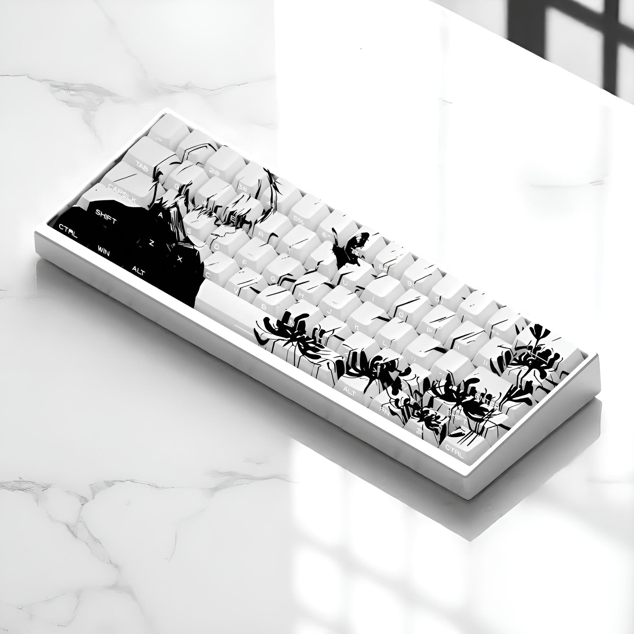 Kaneki Ken Tokyo Ghoul Keycap Set – Black White Cherry Profile ...