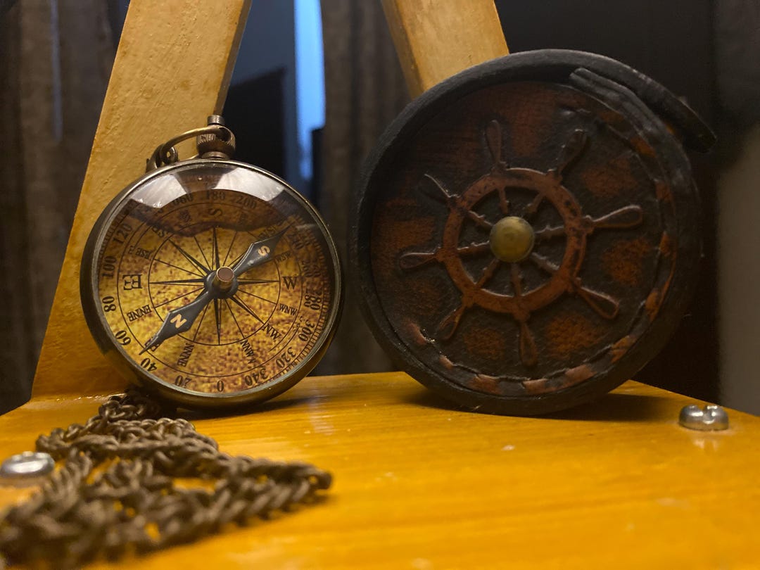 RMS Titanic Brass Pocket Compass – Engraved Nautical Gift With Leather ...