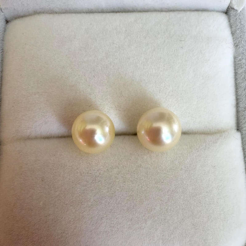 Akoya Golden Earrings - Etsy