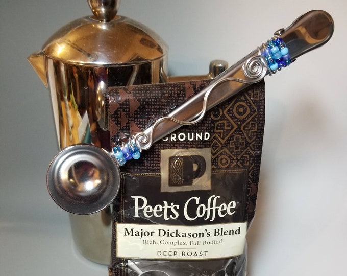 Beaded Coffee Scoop N Clip Pick Your Color - Etsy
