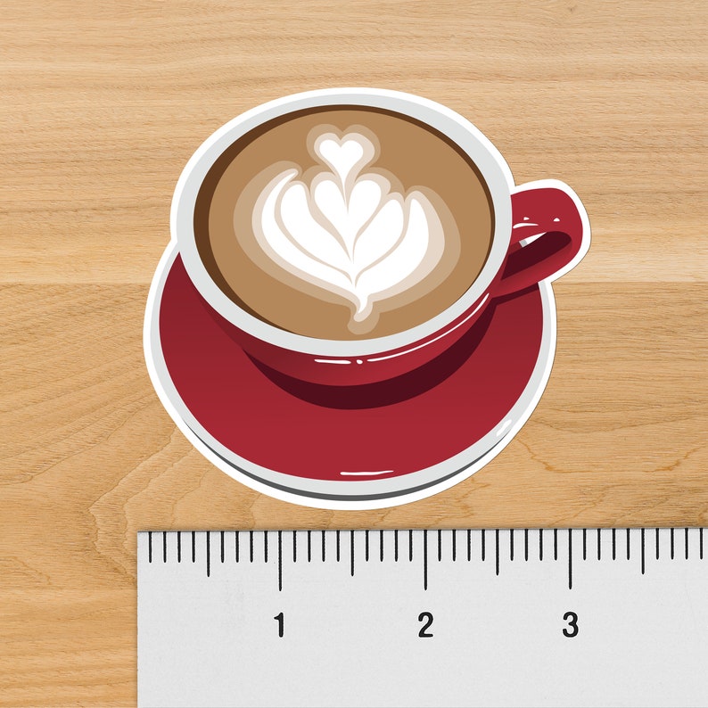 Cappucino Sticker / Coffee Sticker / Cafe Latte Sticker / | Etsy