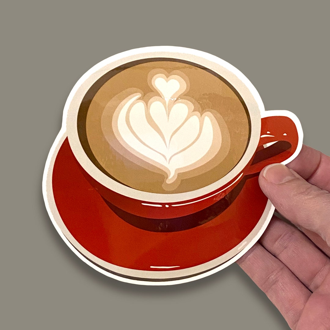 Cappucino Sticker / Coffee Sticker / Cafe Latte Sticker / - Etsy