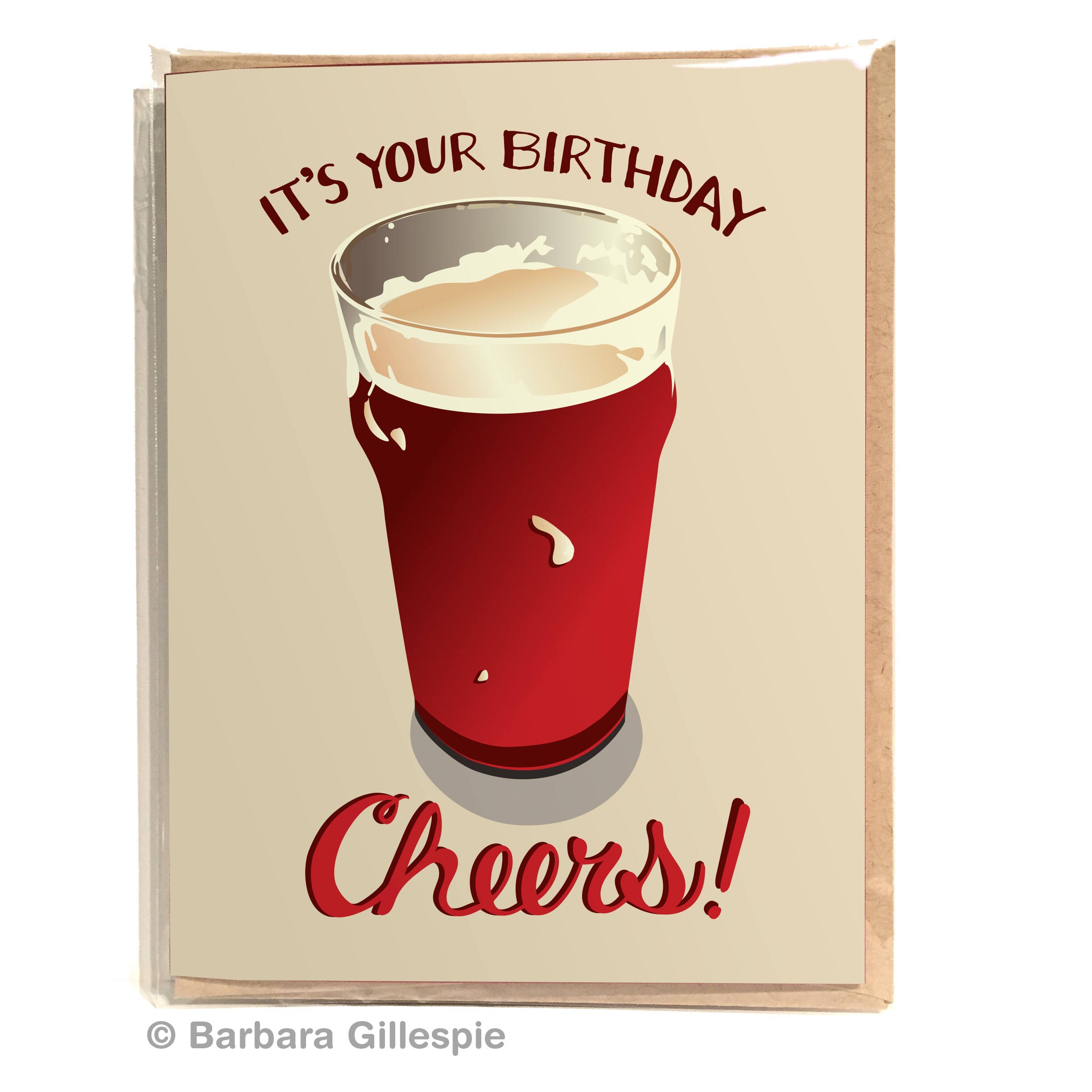 Cheers Birthday Card / It's Your Birthday Cheers / Beer Birthday Card ...