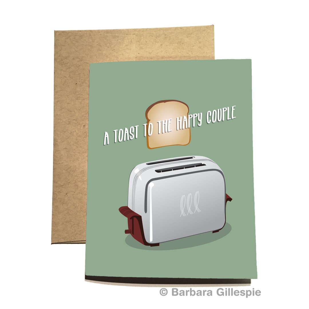 Toast Card / Toast Wedding Card / A Toast to the Happy Couple - Etsy