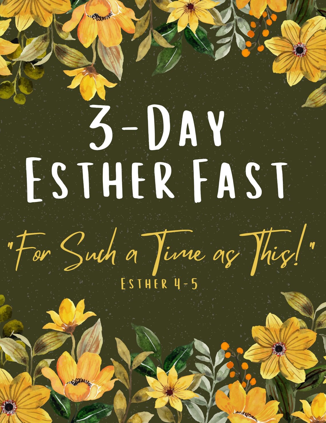 3 Day Esther Fast Guide Digital Liquid Fast Devotional Journal ...