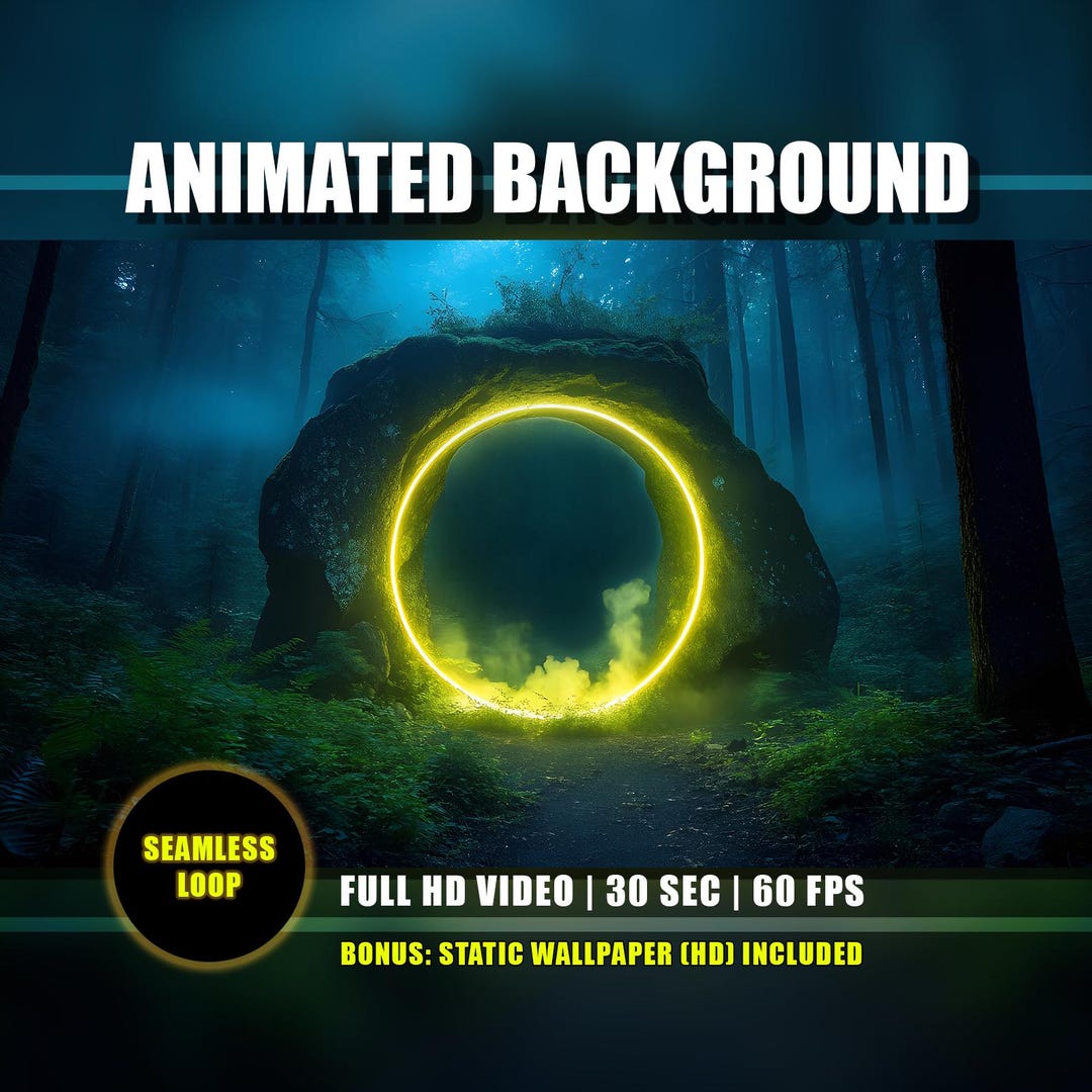 Animated Background - Portal 01 | Entrance to Another World | Sci-fi ...