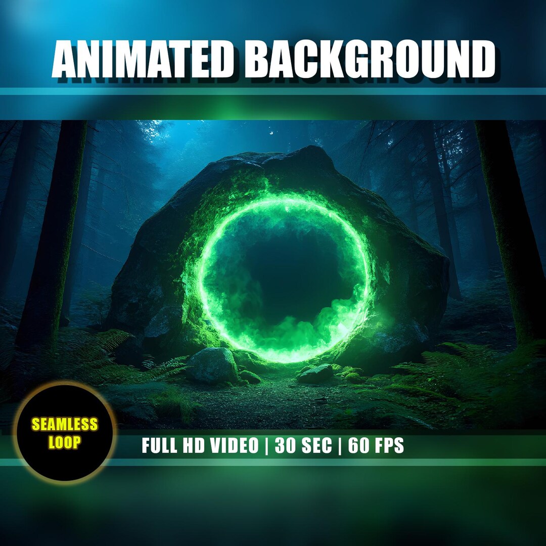 Animated Background - Portal 02 | Entrance to Another World | Sci-fi ...