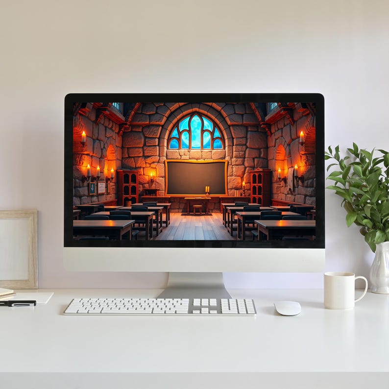 Animated Background - Classroom Castle Tower 01 | Medieval Fantasy ...