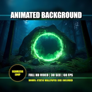 Animated Background - Portal 02 | Entrance to Another World | Sci-fi ...