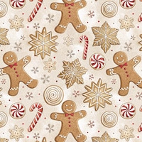 Gingerbread Man 100% Cotton Fabric Panel Block | Small Quilting Sewing ...