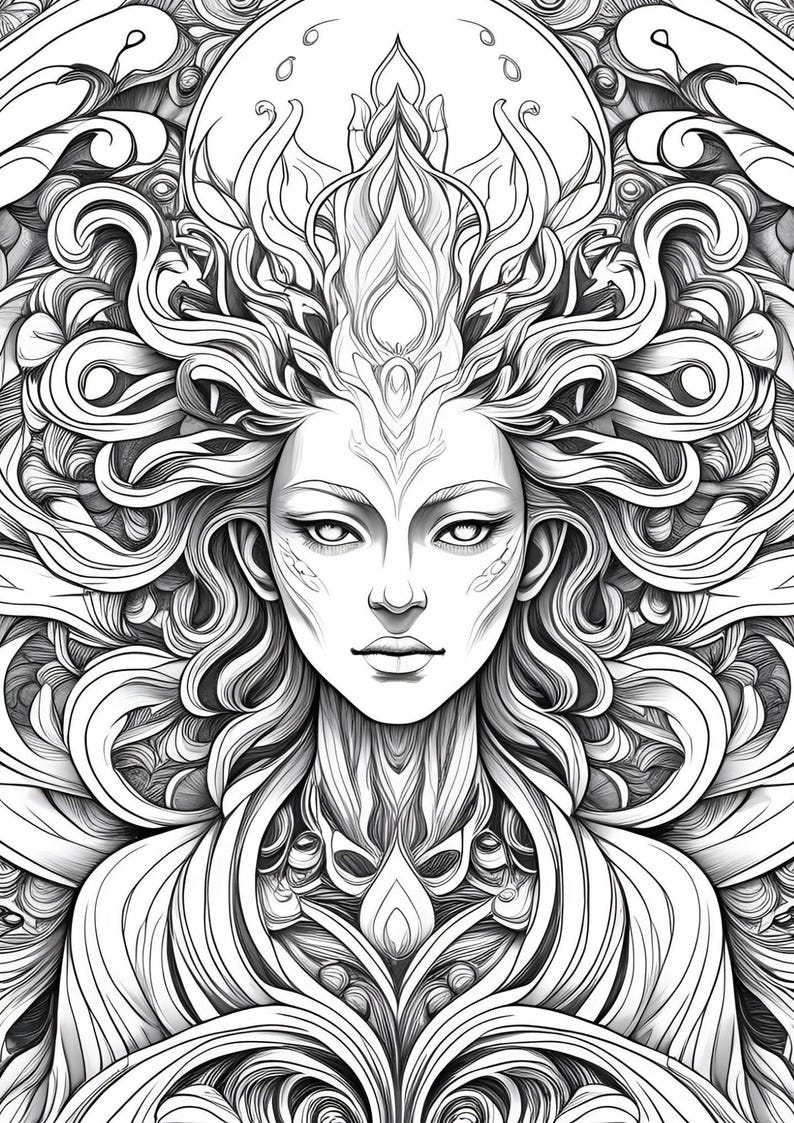 Spiritualism Spiritual Coloring Pages, Spiritual Coloring Page Bundle ...