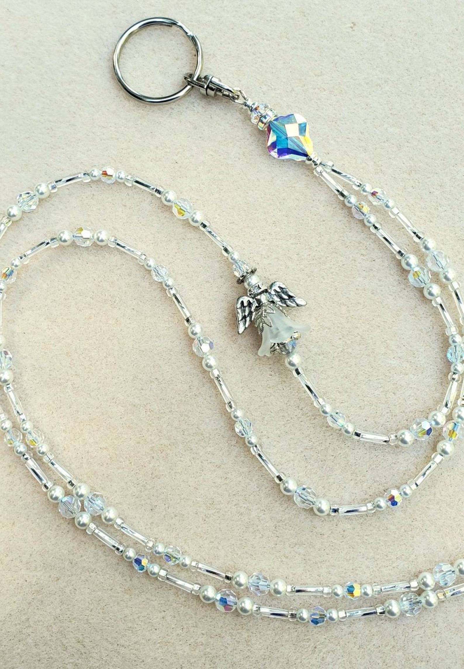 Beaded Lanyard for ID Badge Lanyard ID Necklace Lanyard for - Etsy