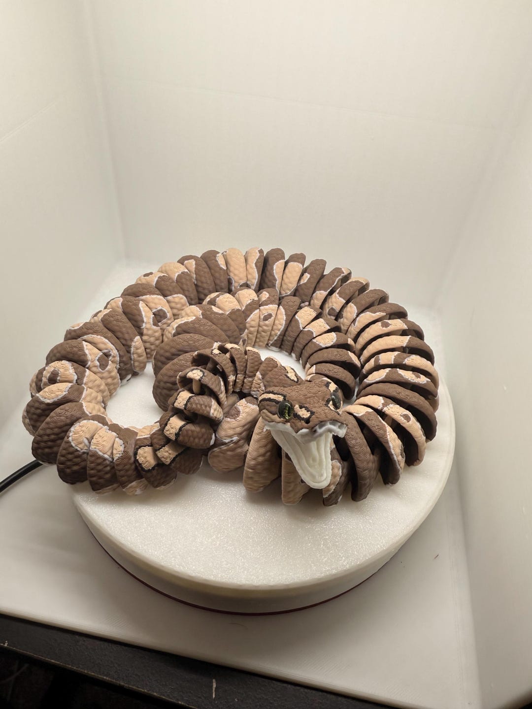 Articulated 3D Printed Ball Python – Realistic Flexi Snake Toy – Fidget ...