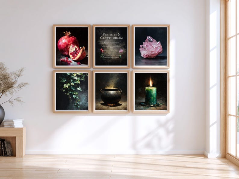 Fertility & Growth Charm 6-piece Digital Art Set | Witchy Printable ...