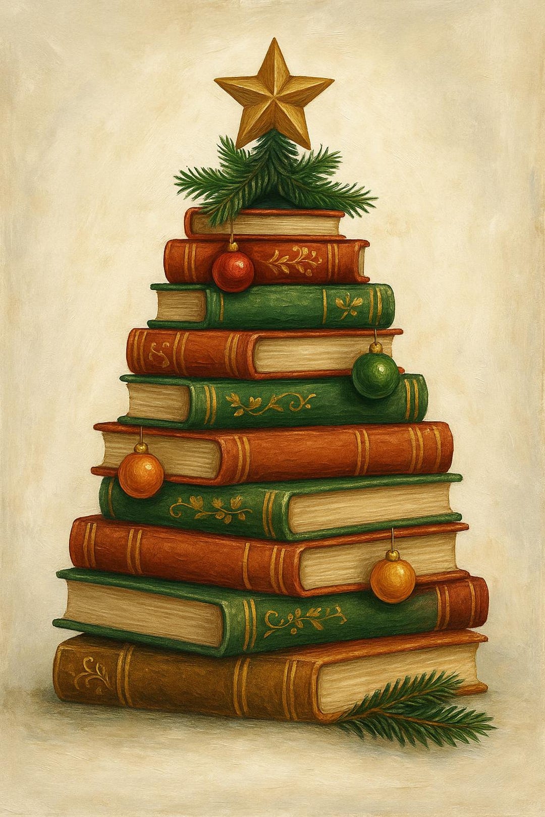 Book Stack Christmas Tree PNG | Literary Holiday Sublimation File - Etsy