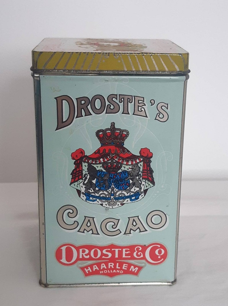 Vintage Droste's Cocoa Powder Tin - Etsy