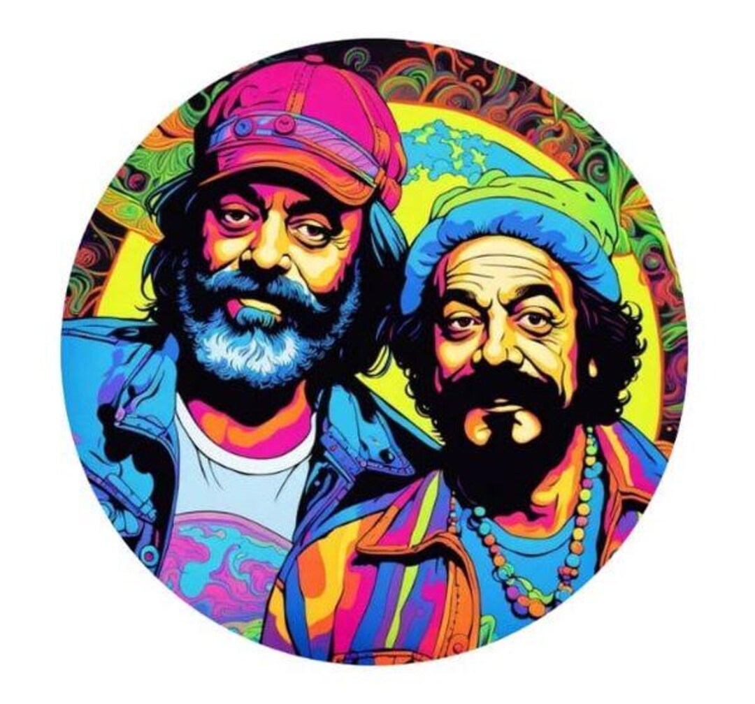 1 Oz Cheech and Chong Colorized .999 Color Silver Round - Etsy