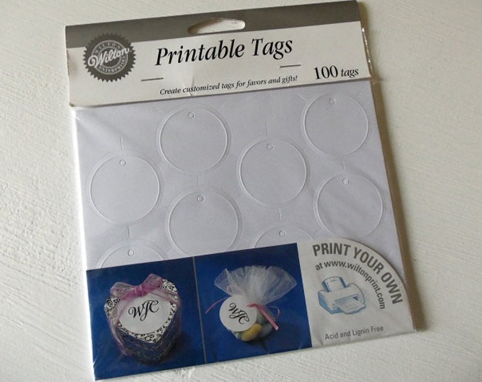 100 Wilton Printable Circle Tags - Etsy