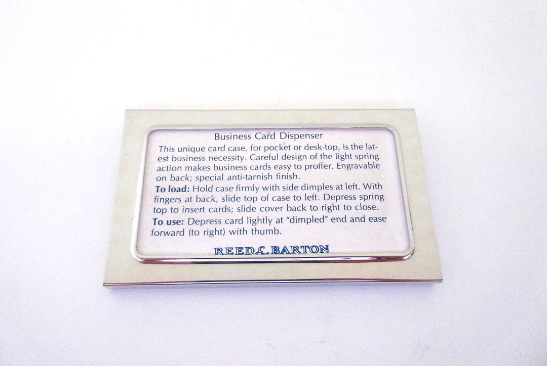 Business Card Dispenser Case, Reed & Barton Vintage - Etsy