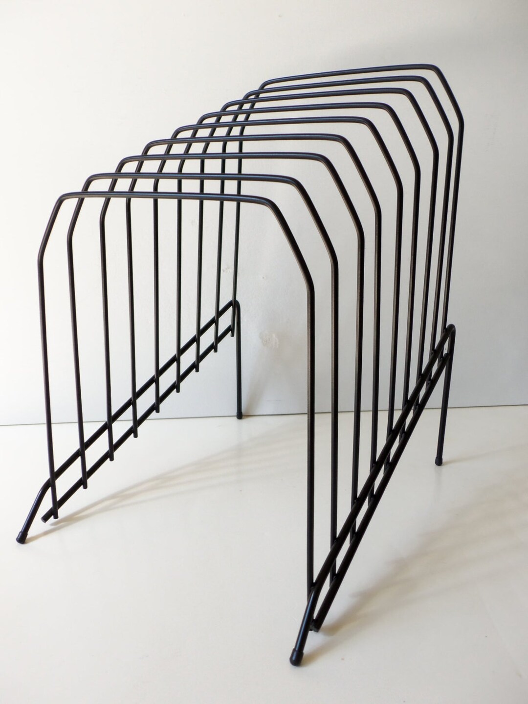 3 Black Wire Rack Step Files, Record Album, Art Paper, Document Folder ...