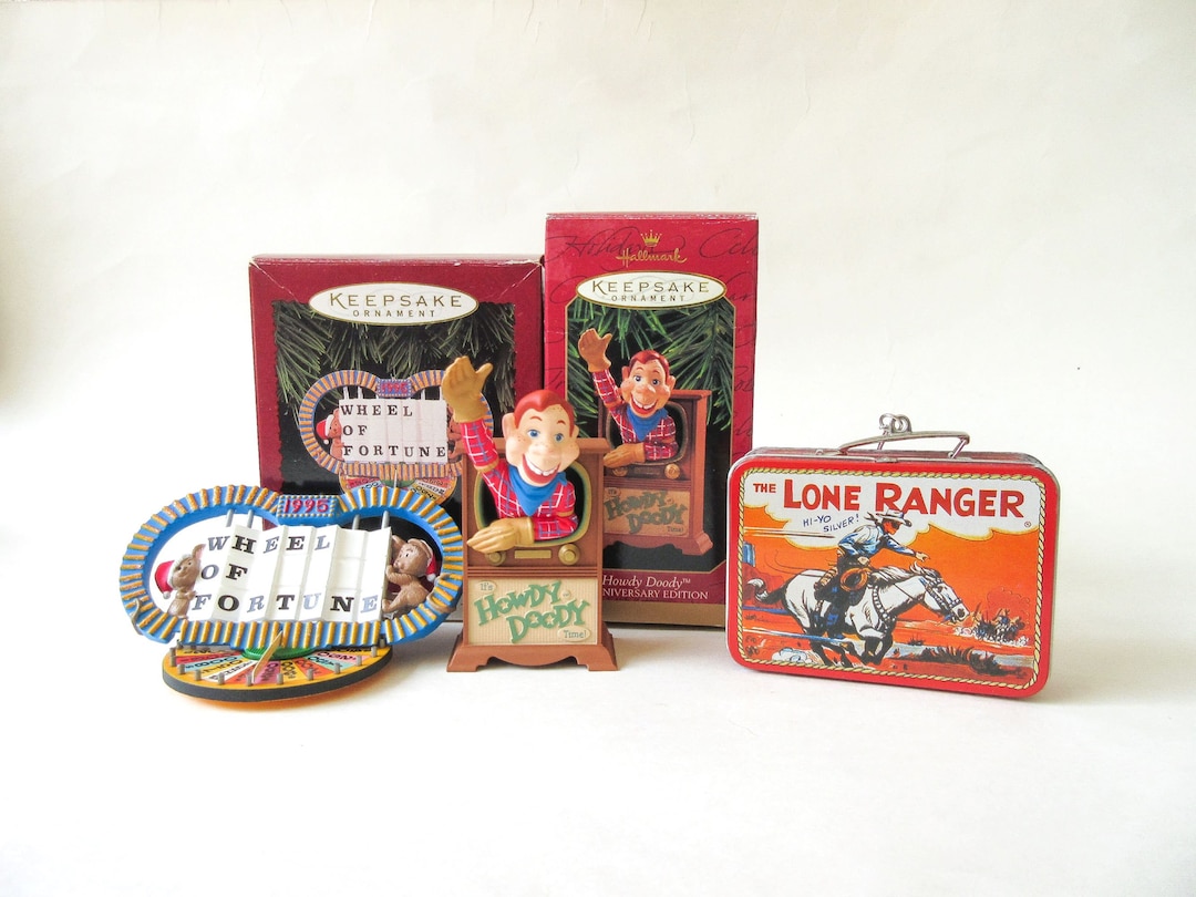 3 Hallmark TV Show Ornaments, Wheel of Fortune, Howdy Doody, Lone ...