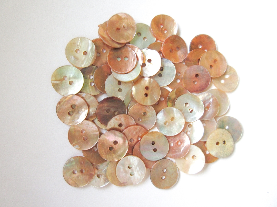 Mother of Pearl Shell Button Lot of 55, 2 Hole 15mm - Etsy