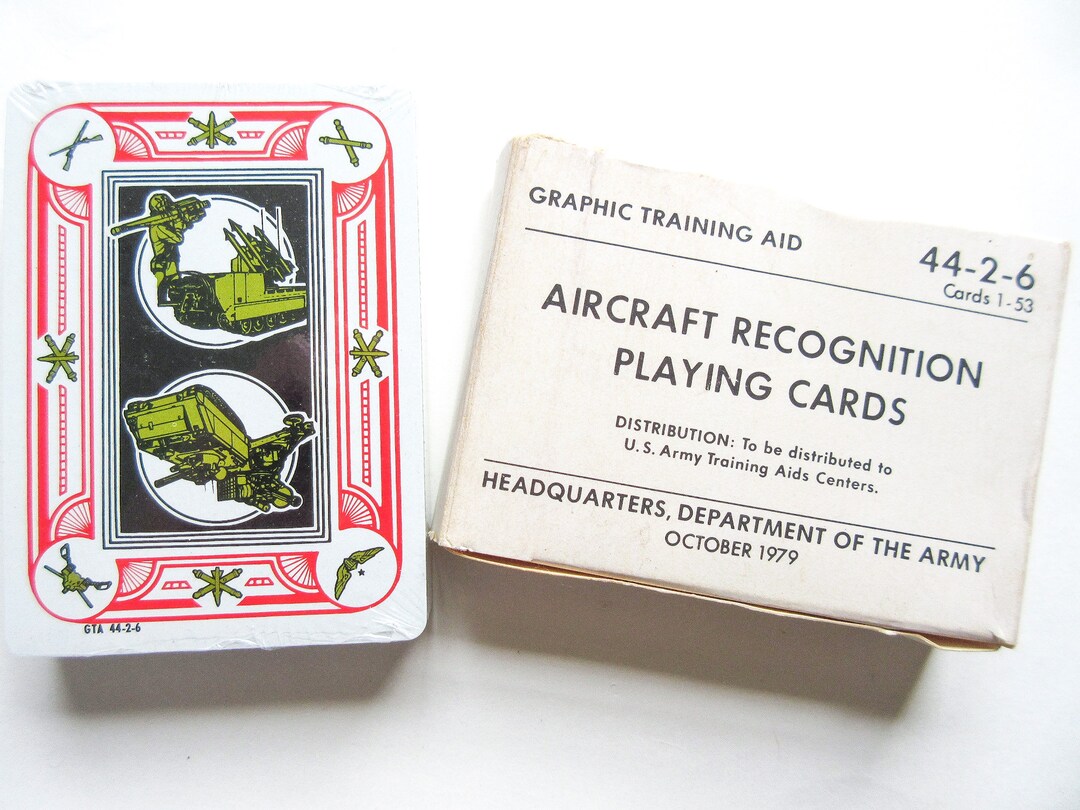 Aircraft Recognition Playing Cards Vintage 1979 Army Sealed - Etsy
