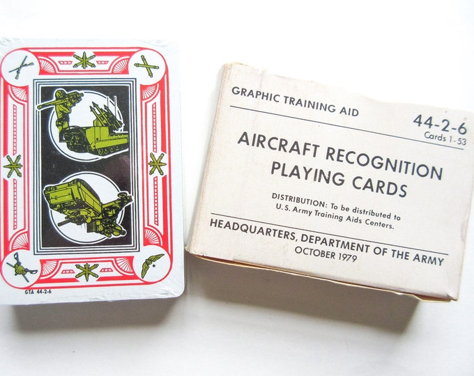 Aircraft Recognition Playing Cards Vintage 1979 Army Sealed Deck 44-2-6 ...