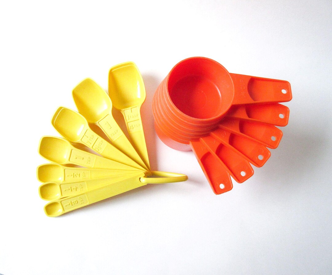 Tupperware Measuring Cups & Spoons Complete Set Vintage - Etsy