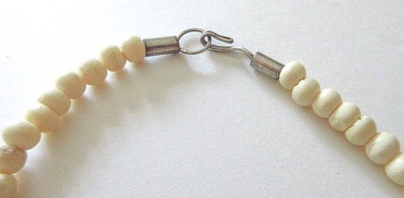 Bone Elephant Necklace & Earrings, 24" Multi Strand V… - Gem