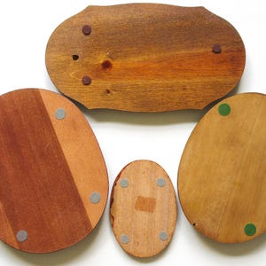 4 Oval Wood Display Stands, Vintage Lot - Etsy