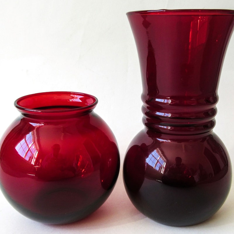 Red Depression Glass - Etsy