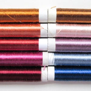 19 Flat Silk Thread, Japanese Embroidery Center, Multi Color Mix Made ...