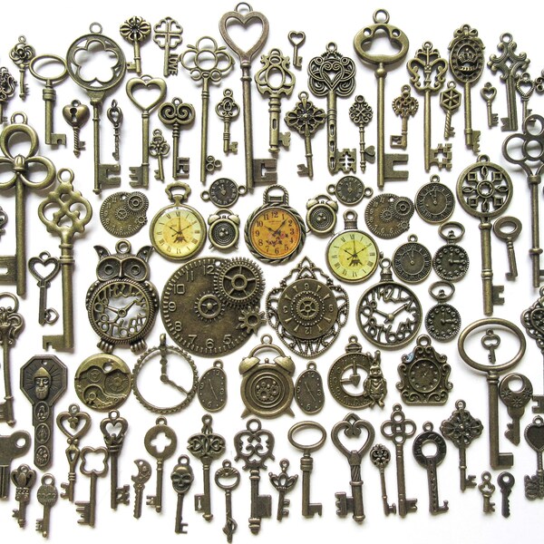Antique Key Charm - Etsy