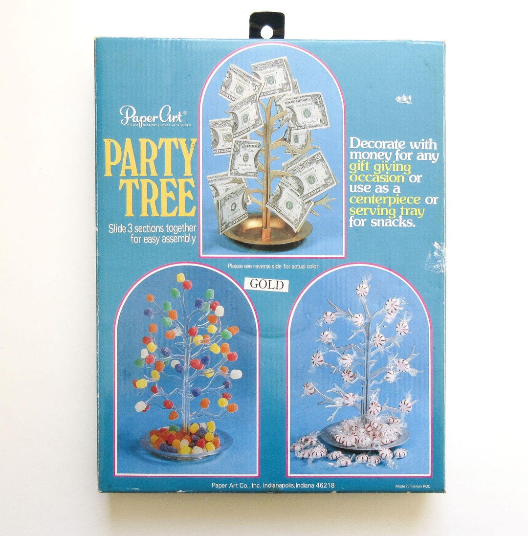 Money Party Tree, Gold Plastic by Paper Art, New in Box Vintage - Etsy