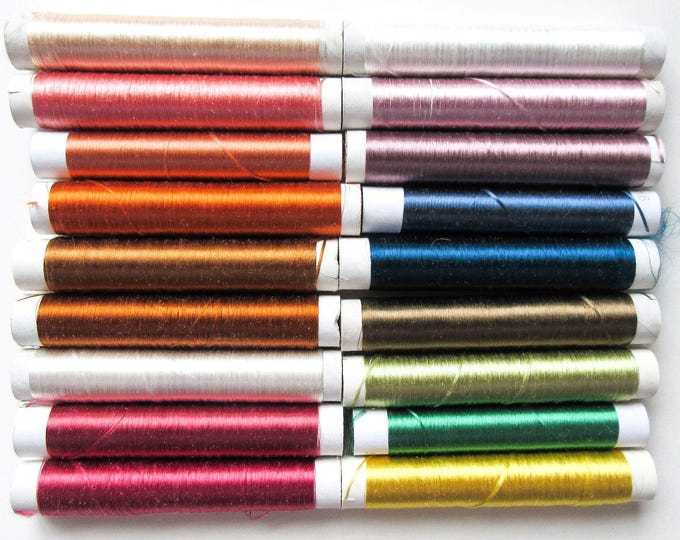 18 Flat Silk Thread, Japanese Embroidery Center, Multi Color Mix Made ...