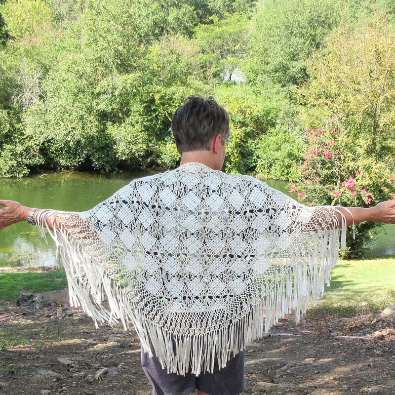 Macrame Shawl - Etsy