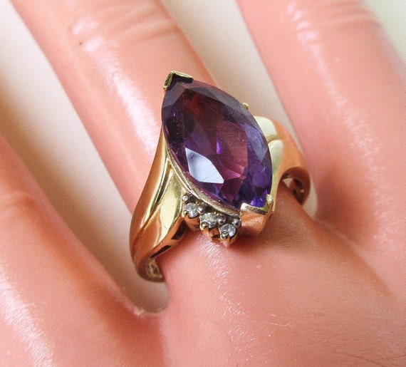 Amethyst Teardrop Stickpin 10k Yellow Gold Pear Solitaire - munimoro.gob.pe
