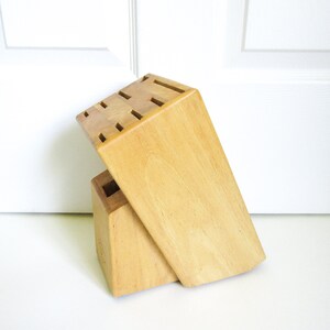 Wood Knife Storage Block, 10 Slot Vintage Oak - Etsy