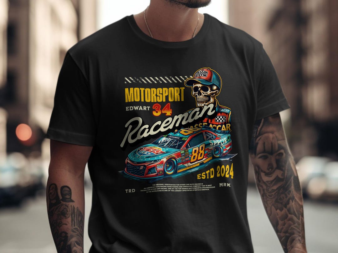 Skeleton Driver Racing Car T-shirt, Motorsport Fan Gift - Etsy
