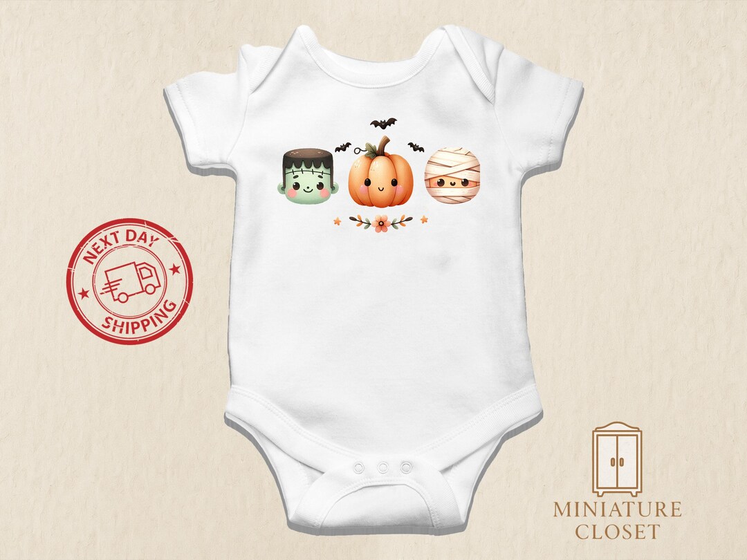 Halloween Trio Onesie® - Funny Baby's Bodysuit - Cute Pumpkin Halloween ...