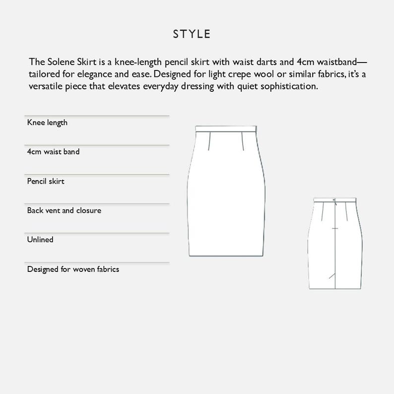 Pencil Skirt Sewing Pattern – PDF Digital Download - Knee Length ...
