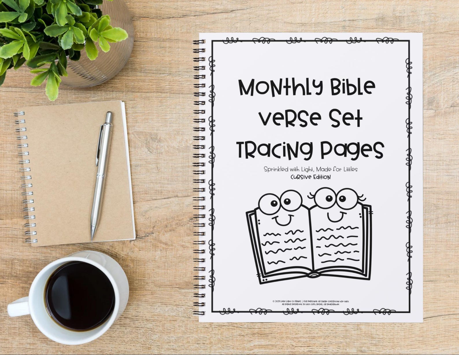 Cursive Bible Verse Tracing Set: Christian Handwriting Practice (PDF ...