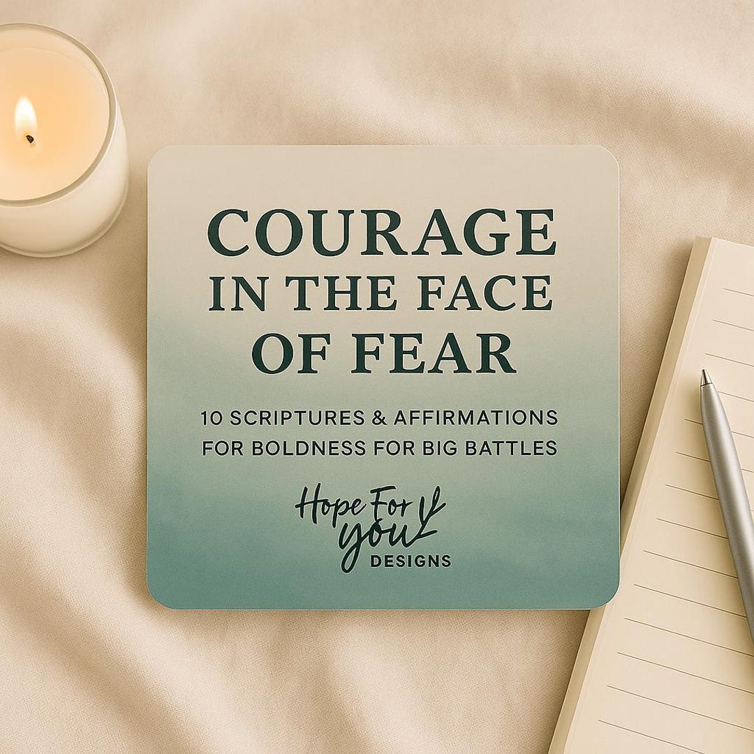 10 Christian Scripture Cards: Courage & Affirmations for Anxiety "big ...