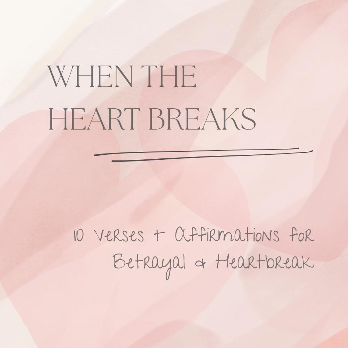 10 Heartbreak Scripture Affirmation Cards: Emotional Healing, Betrayal ...