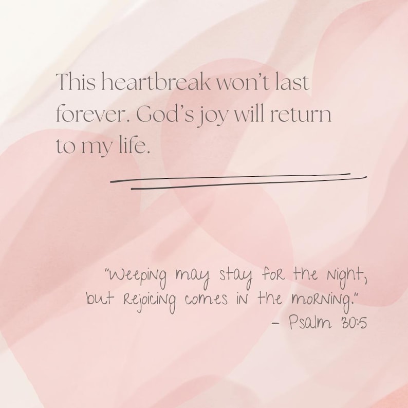 10 Heartbreak Scripture Affirmation Cards: Emotional Healing, Betrayal ...