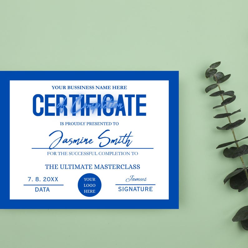 Editable Pink Certificate Template – Lash, Nail, Makeup Artist Award ...