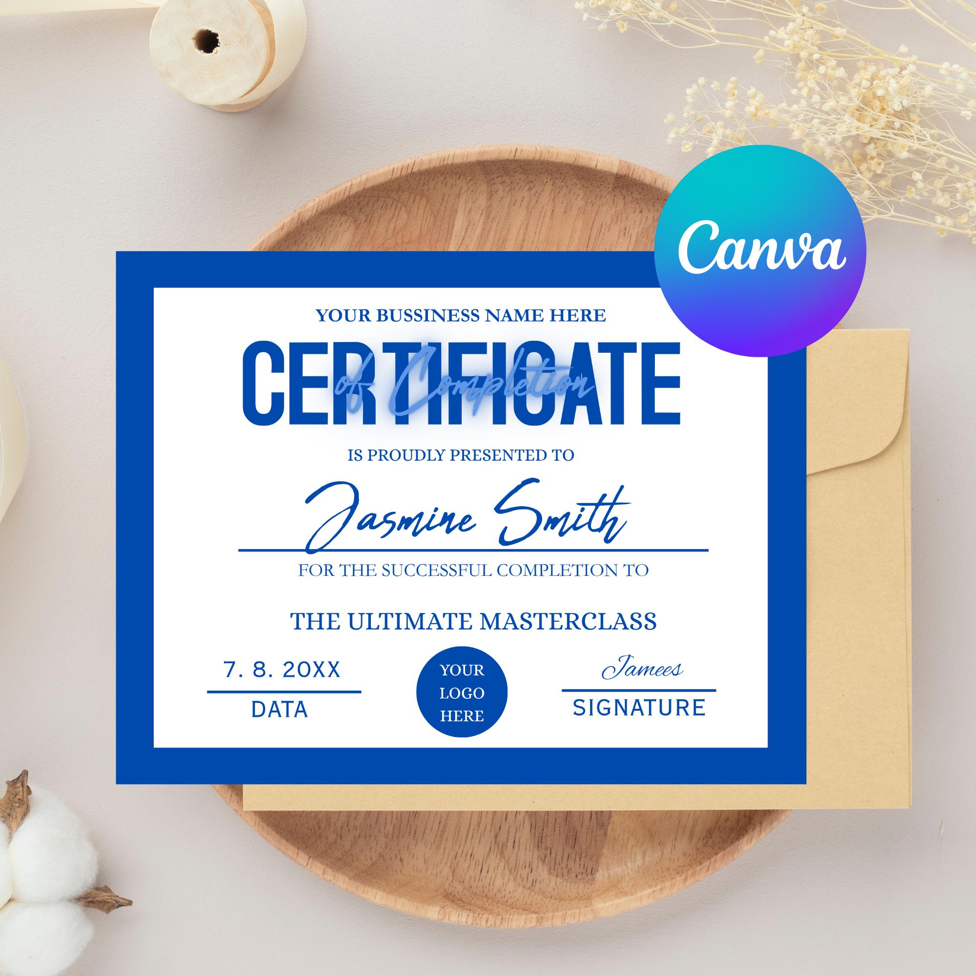 Editable Pink Certificate Template – Lash, Nail, Makeup Artist Award ...